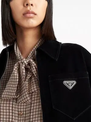 Prada Velvet Denim Blouson Jacket