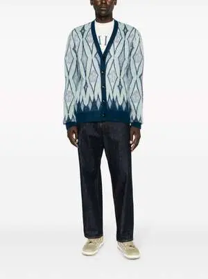 Amiri Argyle-knit Cardigan
