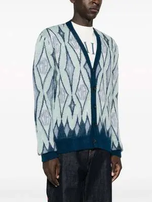 Amiri Argyle-knit Cardigan