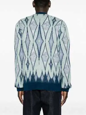 Amiri Argyle-knit Cardigan
