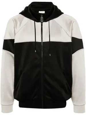 Saint Laurent Two-tone Panelled Hooded Jacket