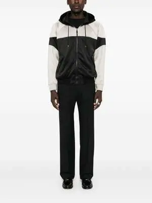 Saint Laurent Two-tone Panelled Hooded Jacket