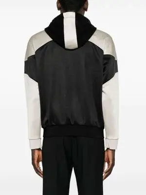 Saint Laurent Two-tone Panelled Hooded Jacket