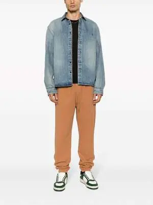 Saint Laurent Drawstring-waistband Cotton Track Pants - Neutrals