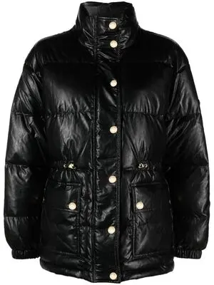 Women's Faux Leather Puffer Jackets