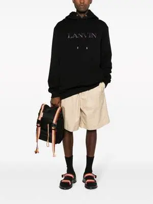 LANVIN Logo-appliqué Cotton Hoodie