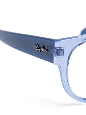 Ray-ban Logo-plaque Glasses - Blue