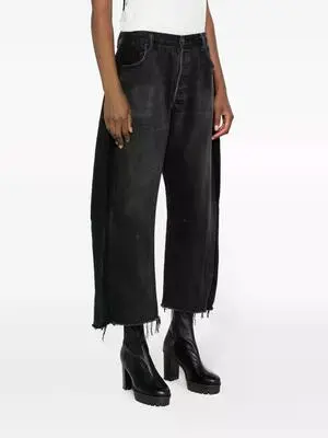 B Sides Cropped Wide-leg Jeans