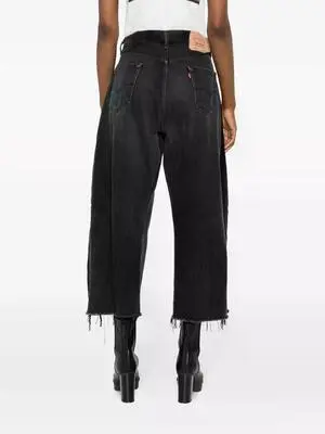 B Sides Cropped Wide-leg Jeans