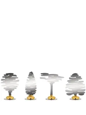 ALESSI Barkplace Tree Place-marker Set - Silver