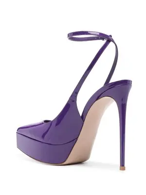 LE SILLA Uma 130mm Patent Pumps - Purple