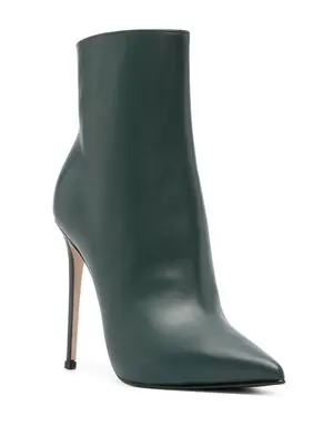 LE SILLA Eva 120mm Leather Ankle Boots - Green
