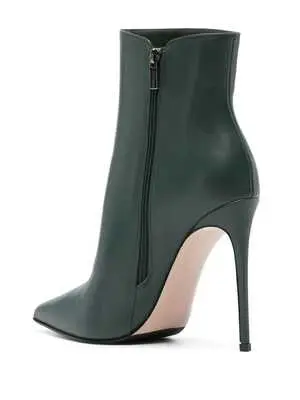 LE SILLA Eva 120mm Leather Ankle Boots - Green