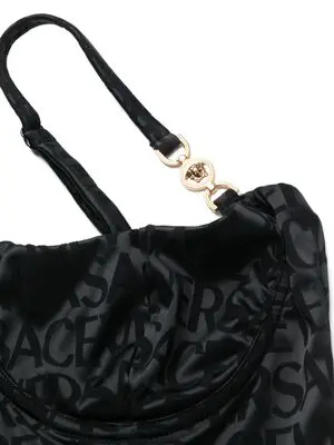 Versace Allover-print Corset-style Bra