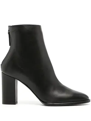 LE SILLA Elsa 85mm Leather Ankle Boots - Black
