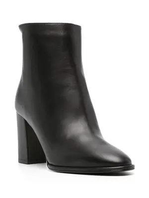 LE SILLA Elsa 85mm Leather Ankle Boots - Black
