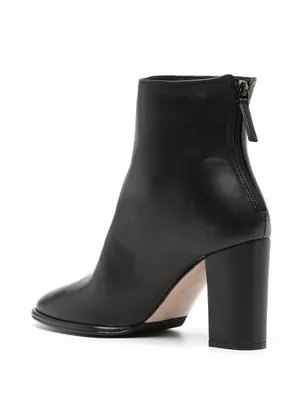 LE SILLA Elsa 85mm Leather Ankle Boots - Black