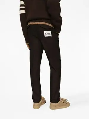 Dolce & Gabbana Pressed-crease Tailored Trousers - Black