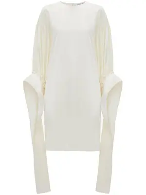 JW Anderson Tab-trim Satin Minidress - White