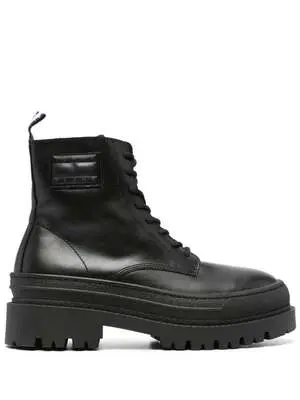 Tommy Hilfiger Foxing Lace-up Leather Boots