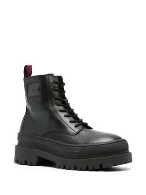 Tommy Hilfiger Foxing Lace-up Leather Boots