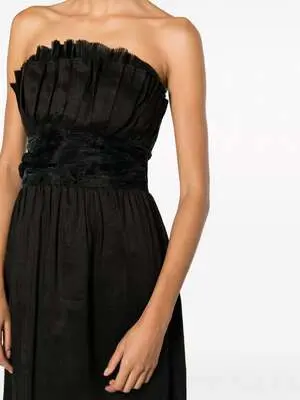 knee length dresses for ladies Floral Energy Lace-Up Bodycon Slit Midi Dress