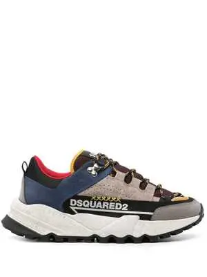 Dsquared2 Panelled Leather Sneakers - Grey