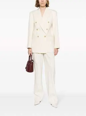 Zimmermann Luminosity Pinstriped Double-breasted Blazer - Neutrals
