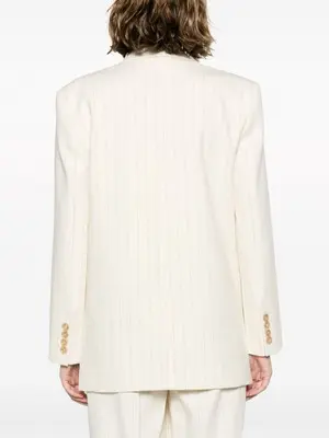 Zimmermann Luminosity Pinstriped Double-breasted Blazer - Neutrals
