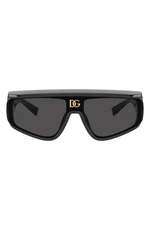Dolce & Gabbana 146mm Rectangular Sunglasses - Black