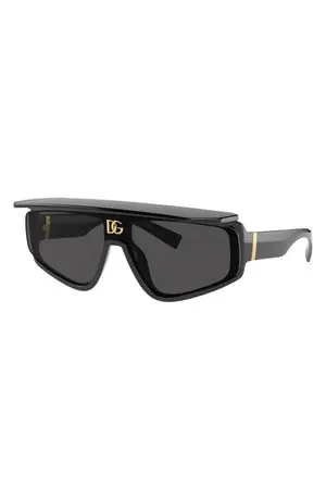 Dolce & Gabbana 146mm Rectangular Sunglasses - Black