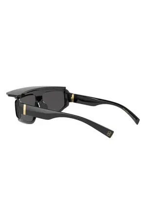 Dolce & Gabbana 146mm Rectangular Sunglasses - Black