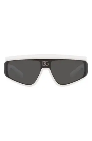 Dolce & Gabbana 146mm Rectangular Sunglasses White