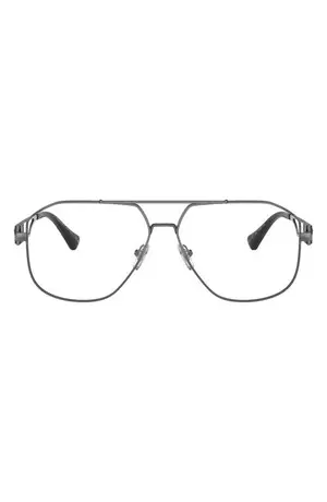Versace 59mm Pilot Eyeglasses - Gunmetal