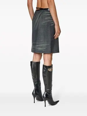 DIESEL® Pinstripe Virgin Wool Wrap Skirt
