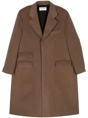 Saint Laurent Single-breasted Long Coat