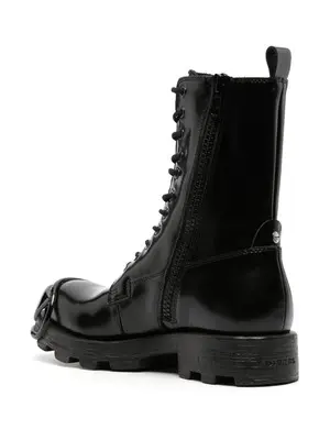 DIESEL® D-hammer D Lace-up Leather Boots - Black