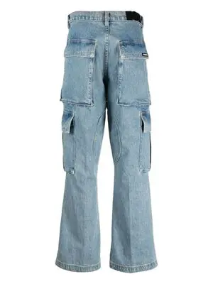 NAHMIAS Straight-leg Cargo Jeans - Blue