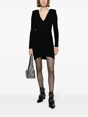 IRO PARIS Long-sleeved V-neck Mini Dress
