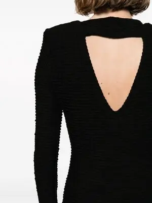 IRO PARIS Long-sleeved V-neck Mini Dress