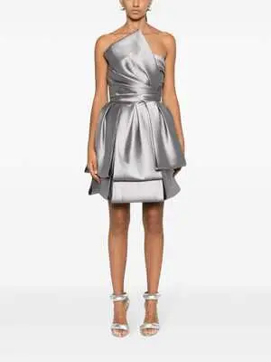 Alberta Ferretti Off-shoulder Minidress - Grey