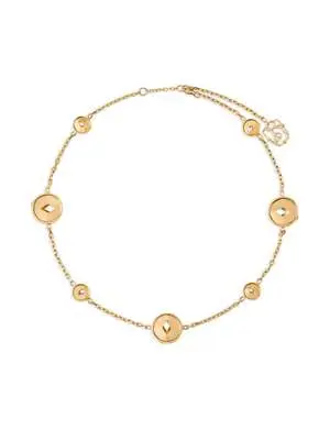 Burberry Hollow Medallion-plated Necklace - Gold