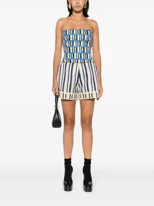 GEMY MAALOUF Striped Jacquard Shorts
