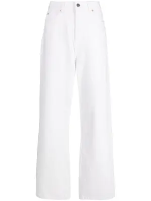 Wardrobe.NYC Low-rise Straight-leg Jeans - White