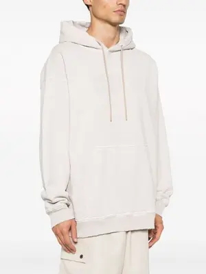 MSGM Tonal Logo-print Cotton Hoodie - Grey