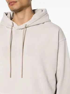 MSGM Tonal Logo-print Cotton Hoodie - Grey