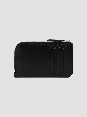 Ralph Lauren Rl Box Calfskin Zip Card Case