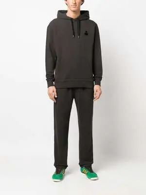 MARANT Isabel Appliqué Logo Drawstring Hoodie - Black