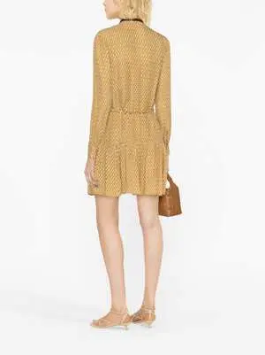 Michael Kors Lattice-pattern Midi Dress