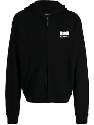 NAHMIAS Logo-print Cotton Hoodie - Black